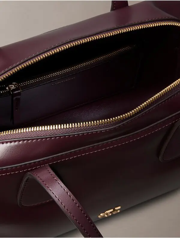 Calvin Klein Monogram Hardware Bowling Bag - Fudge