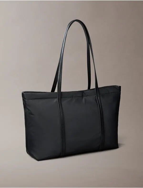 Calvin Klein Embossed Monologo Tote Bag - Black