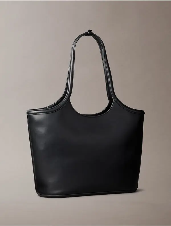 Calvin Klein Embossed Monogram Tote Bag - Black/white