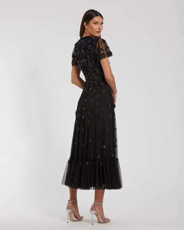 Mac Duggal Embellished High Neck Dress