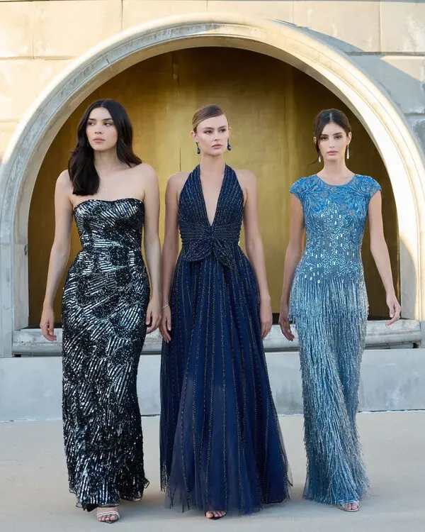 Mac Duggal Color Sequin Strapless Column Gown
