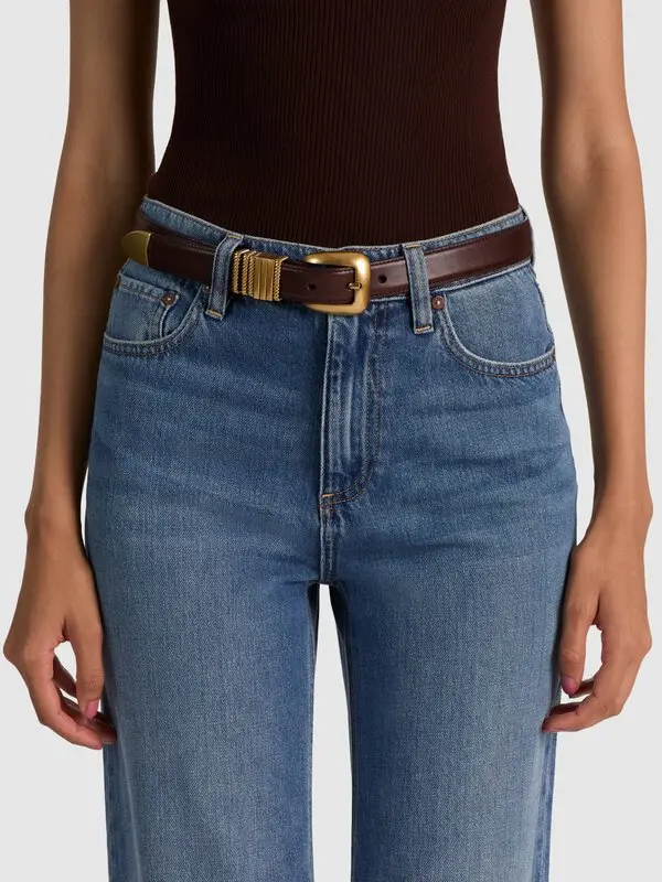 Alice + Olivia Hayden Gilded Belt - Black/gold