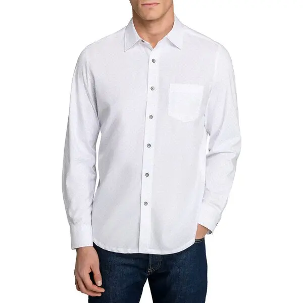 W.R.K Slim Fit Abstract Floral Dot Reworked Button-up Shirt