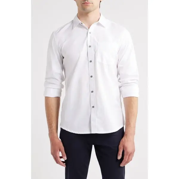 W.R.K Hudson Reworked Slim Fit Solid Cotton Button-up Shirt