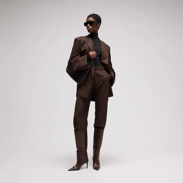 Gucci Leather Knee High Boots With Horsebit Detail