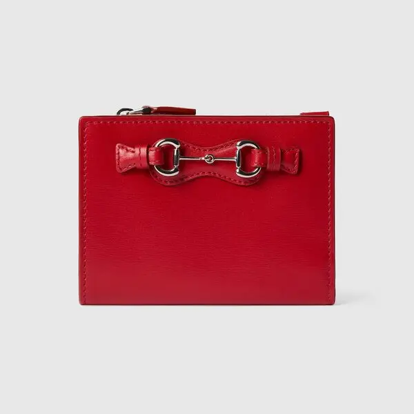 Gucci Small Wallet With Horsebit Leather - Red