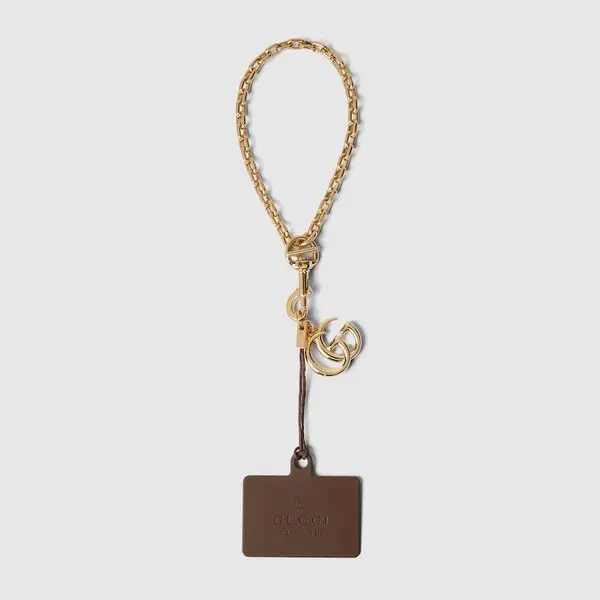 Gucci Lanyard Phone Holder With Double G Metal