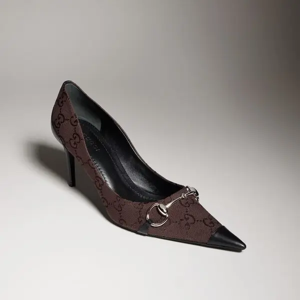 Gucci Donna Fabric Pumps With Horsebit Detail