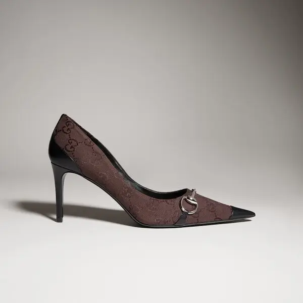Gucci Donna Fabric Pumps With Horsebit Detail