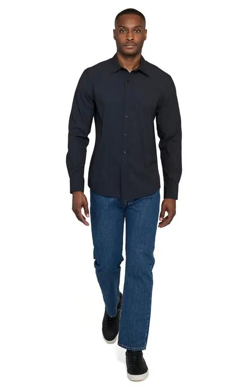 W.R.K Slim Fit Abstract Stripe Performance Button-up Shirt