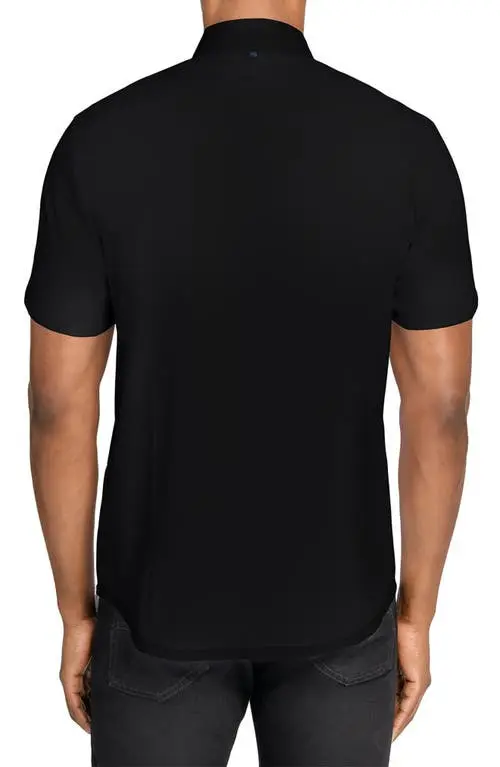 W.R.K Hudson Reworked Slim Fit Solid Short Sleeve Cotton Button-up Shirt