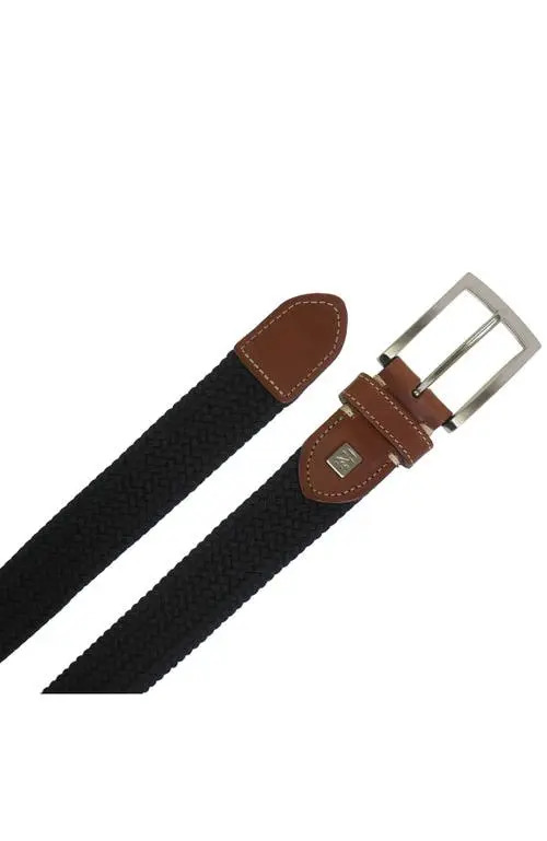 IZOD Stretch Braid Belt With Full Grain Leather Tips