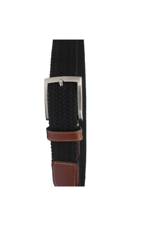 IZOD Stretch Braid Belt With Full Grain Leather Tips