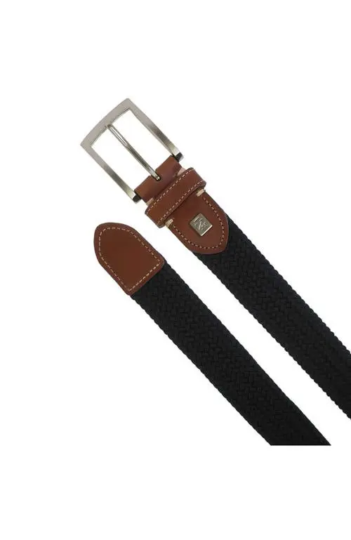 IZOD Stretch Braid Belt With Full Grain Leather Tips