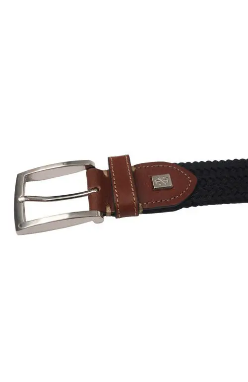 IZOD Stretch Braid Belt With Full Grain Leather Tips