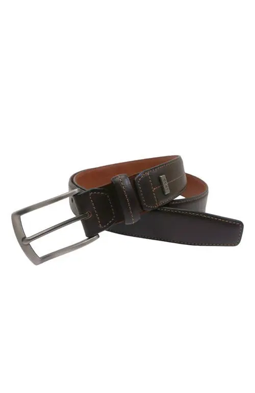 IZOD Elastic Power Stretch Leather Belt - Brown
