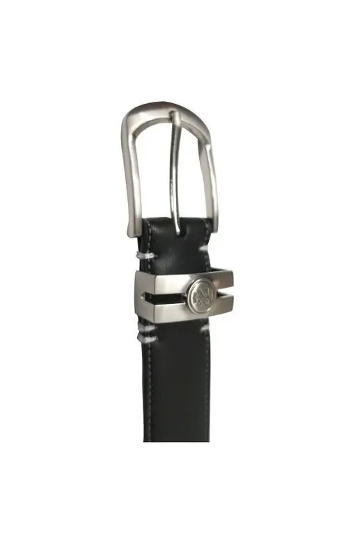 IZOD Golf Stretch Comfort Leather Belt With Metal Keeper