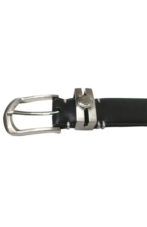 IZOD Golf Stretch Comfort Leather Belt With Metal Keeper