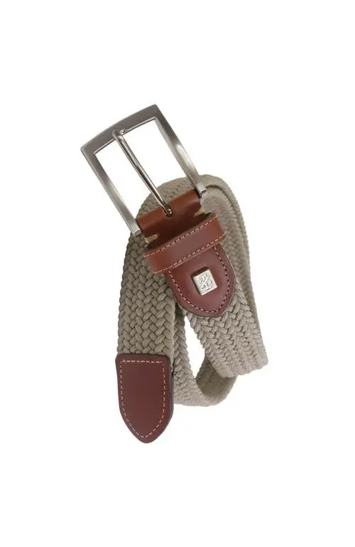 IZOD Stretch Braid Belt With Full Grain Leather Tips
