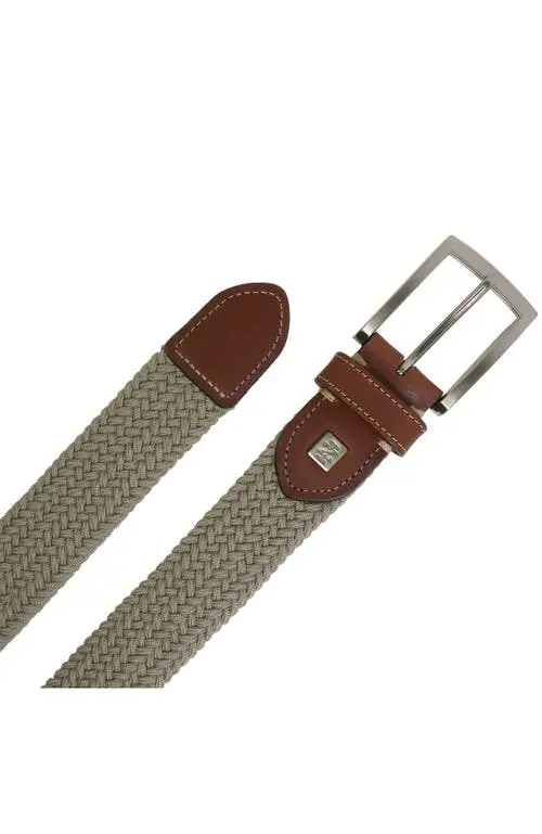 IZOD Stretch Braid Belt With Full Grain Leather Tips