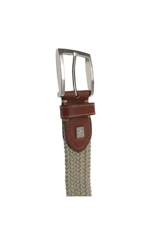 IZOD Stretch Braid Belt With Full Grain Leather Tips