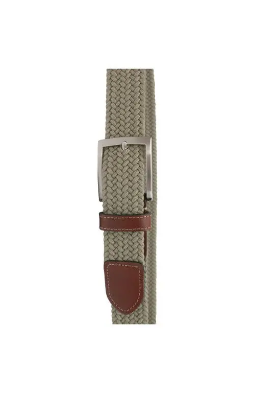 IZOD Stretch Braid Belt With Full Grain Leather Tips