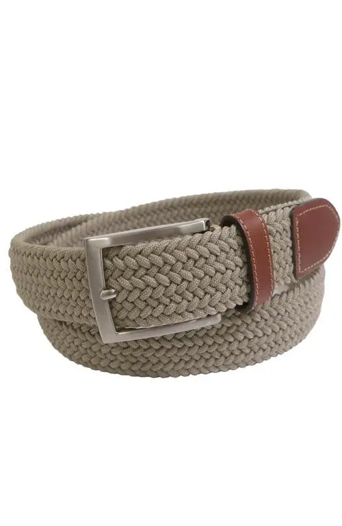 IZOD Stretch Braid Belt With Full Grain Leather Tips