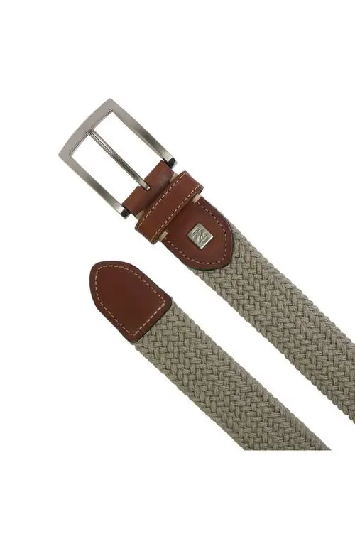 IZOD Stretch Braid Belt With Full Grain Leather Tips