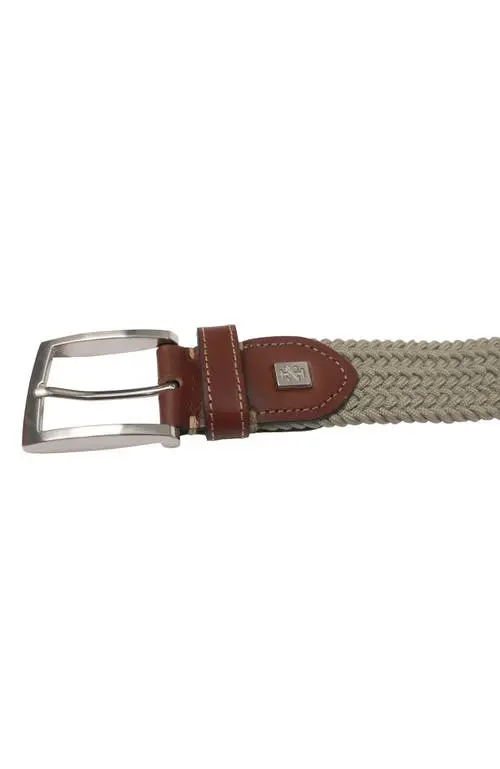 IZOD Stretch Braid Belt With Full Grain Leather Tips