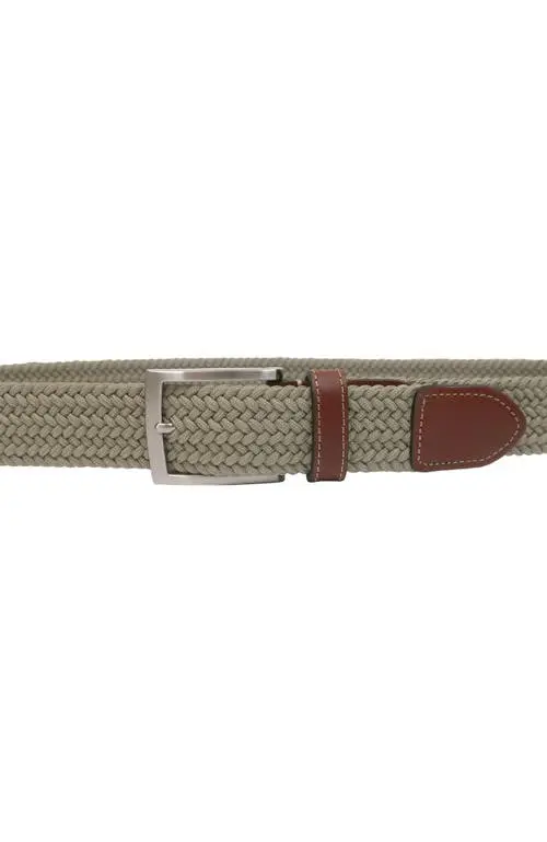 IZOD Stretch Braid Belt With Full Grain Leather Tips