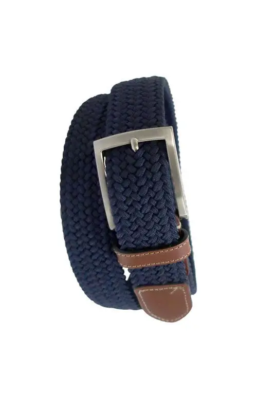 IZOD Stretch Braid Belt With Leather Tips