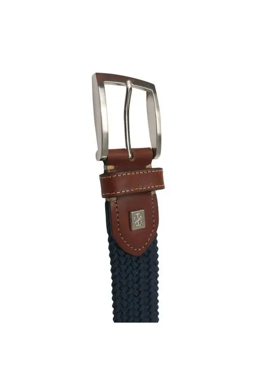 IZOD Stretch Braid Belt With Leather Tips