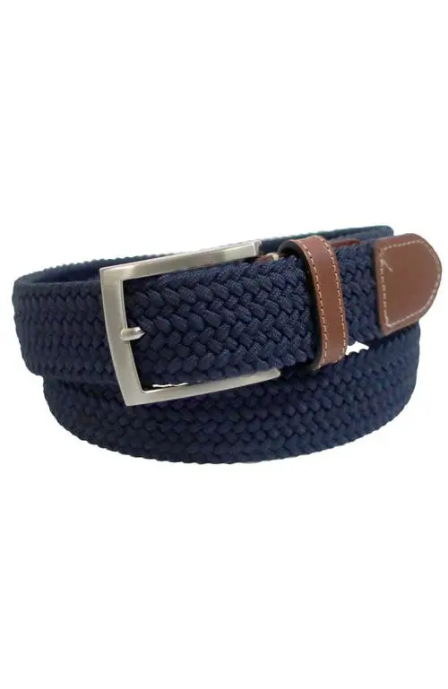IZOD Stretch Braid Belt With Leather Tips