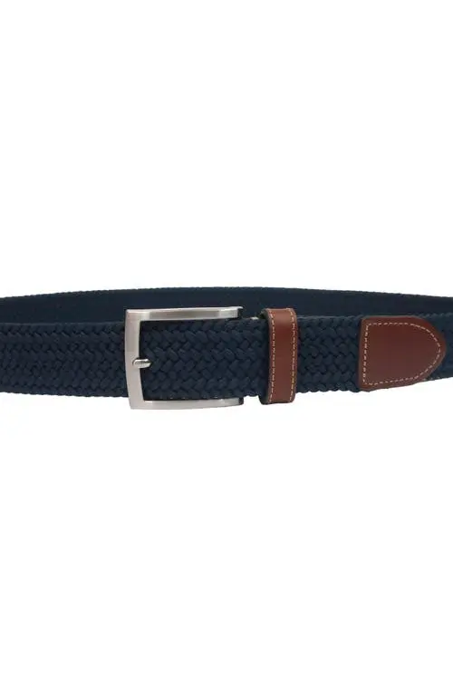 IZOD Stretch Braid Belt With Leather Tips