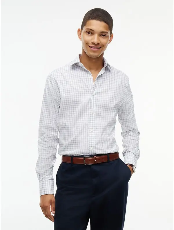 Tommy Hilfiger Slim Fit Plaid Thflex Dress Shirt 14.5/32 - Blue