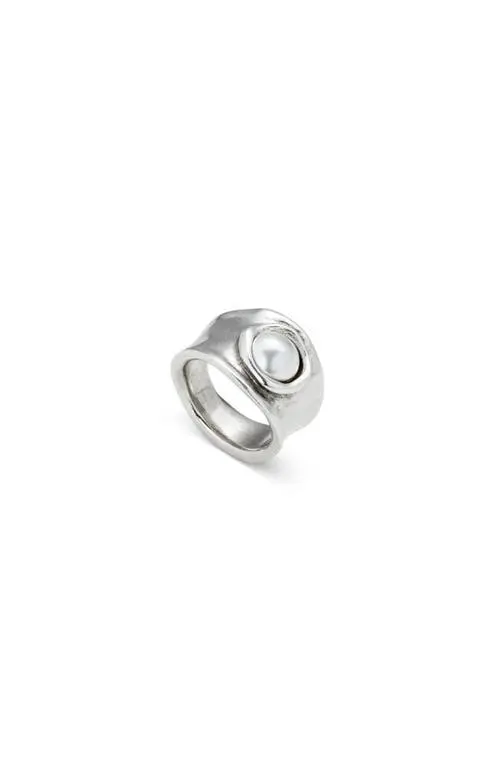 UNODE50 Sterling -plated Ring With Crystal