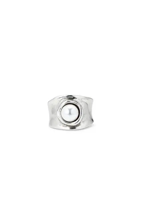 UNODE50 Sterling -plated Ring With Crystal