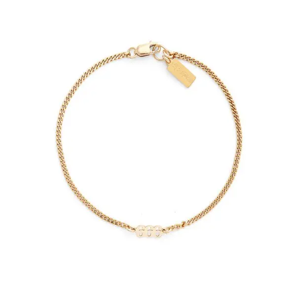 SET & STONES Angel Numbers Charm Bracelet - Gold/666