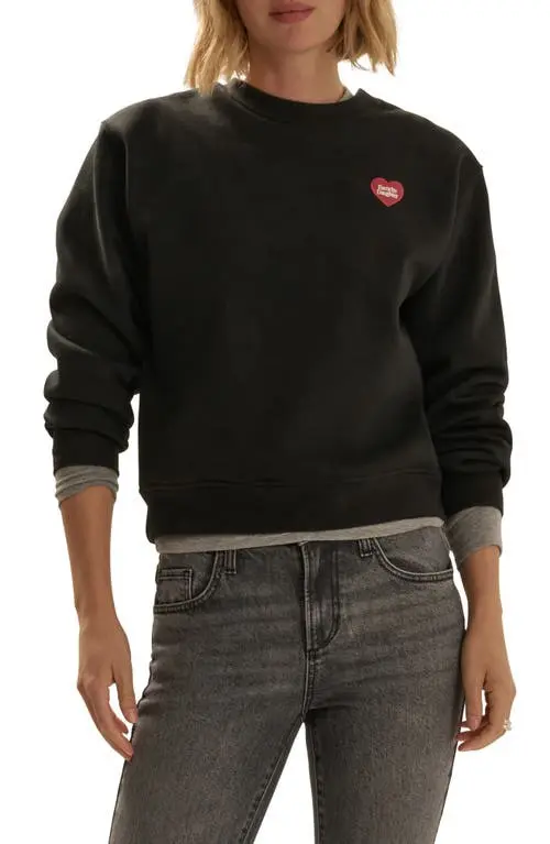 FAVORITE DAUGHTER The Graphic Sweatshirt - Black/cherry