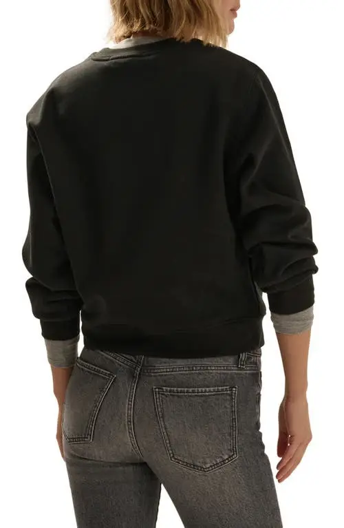 FAVORITE DAUGHTER The Graphic Sweatshirt - Black/cherry