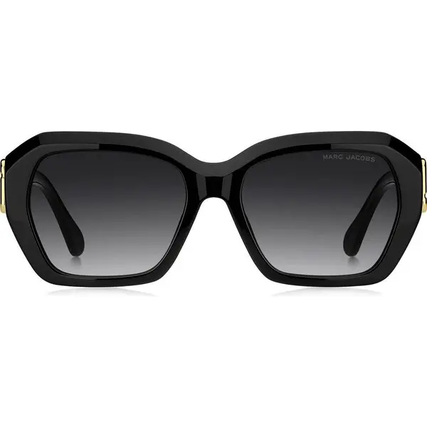 Marc Jacobs Square Frame Sunglasses - Black/dark Grey Sf