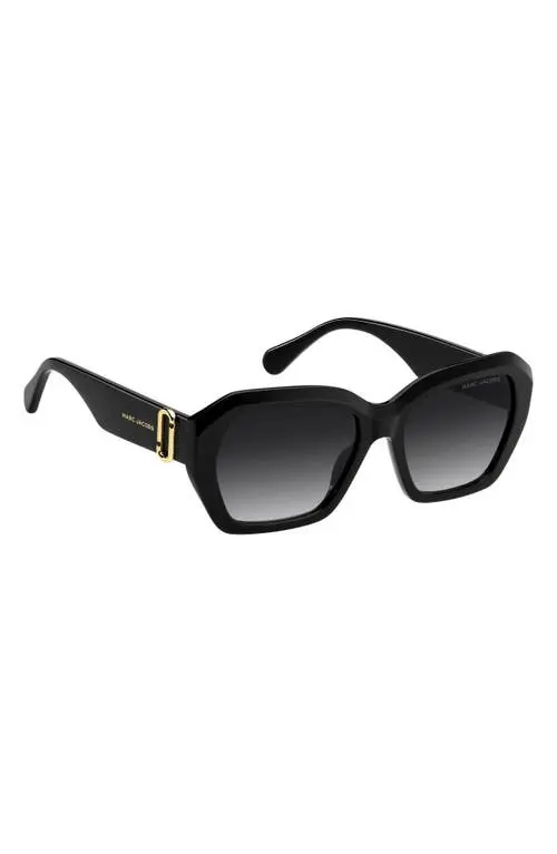 Marc Jacobs Square Frame Sunglasses - Black/dark Grey Sf