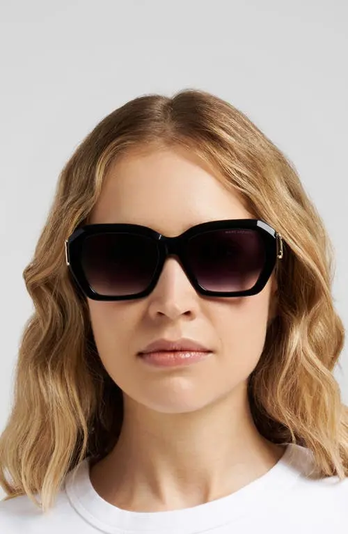 Marc Jacobs Square Frame Sunglasses - Black/dark Grey Sf