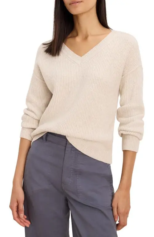 NIC+ZOE Cozy Cottage V-neck Sweater - Coconut