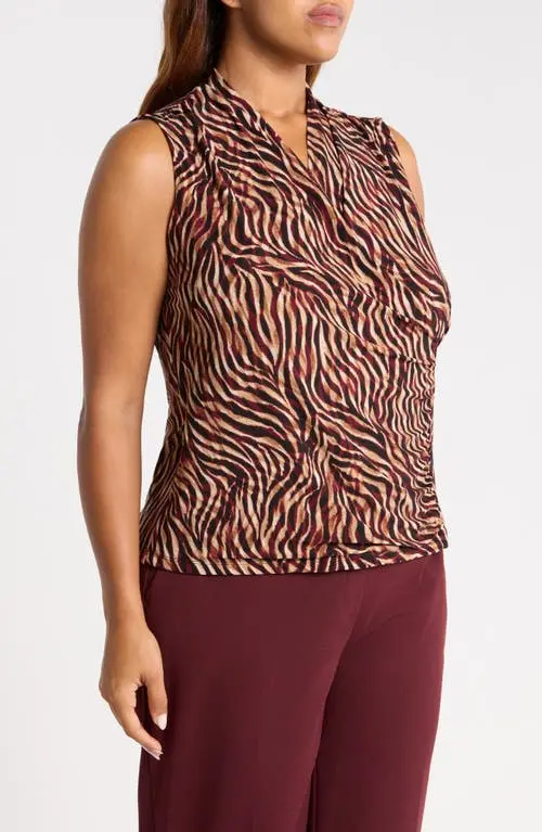 Anne Klein Faux Wrap Sleeveless Top