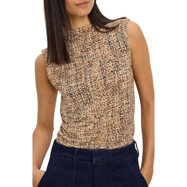 NIC+ZOE Printed Tweed Knit Tank