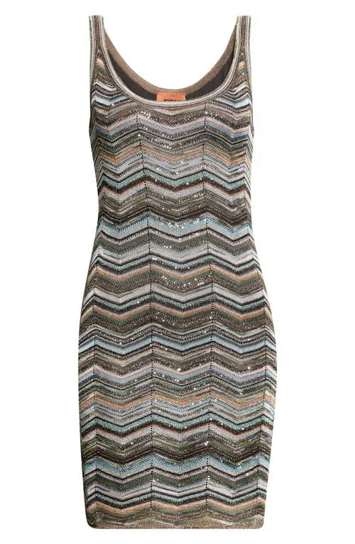 Missoni Sequin Metallic Jacquard Sweater Dress