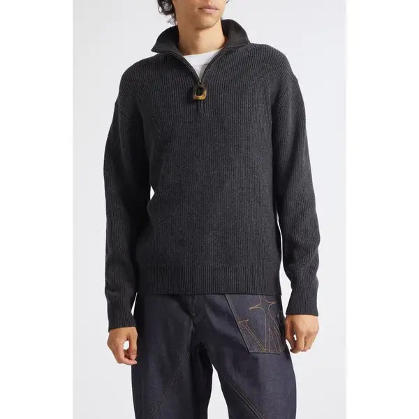 JW Anderson Ribbed Half-zip Sweater