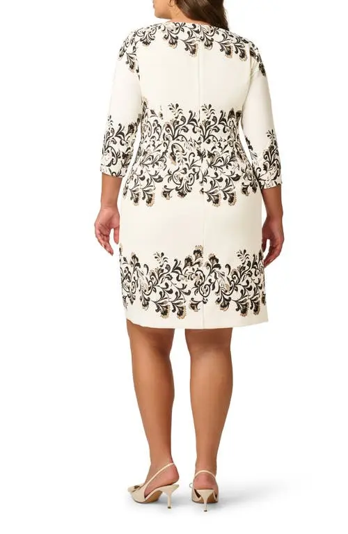 Adrianna Papell Placement Print Sheath Dress