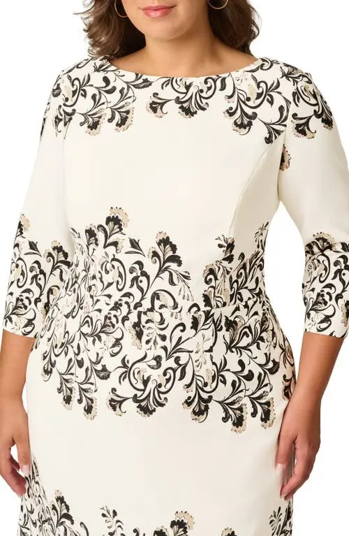 Adrianna Papell Placement Print Sheath Dress